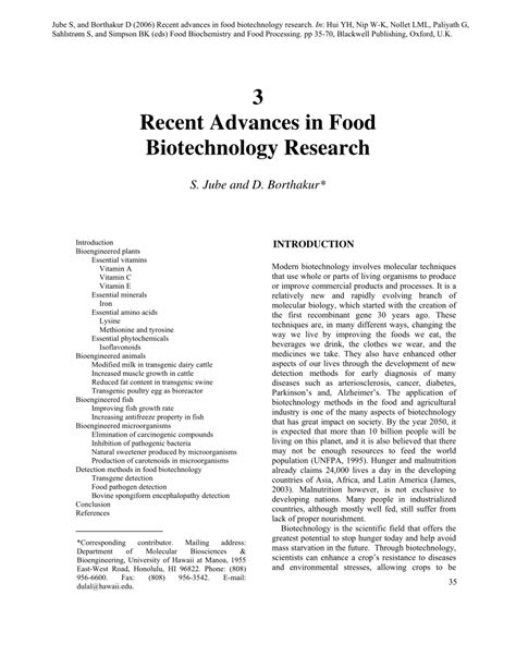 PDF Recent Advances In Food Biotechnology Research