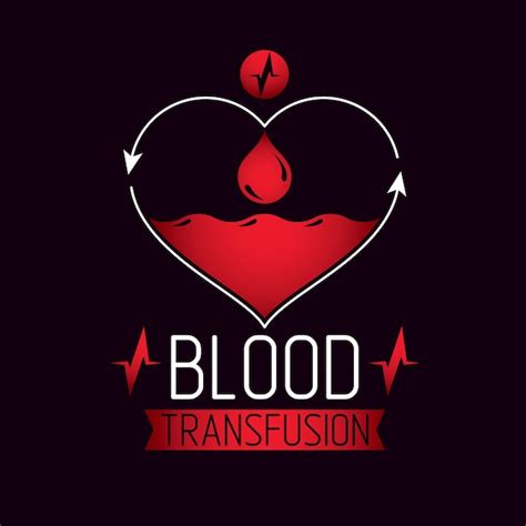 Premium Vector Blood Transfusion Vector Symbol Created With Red Heart