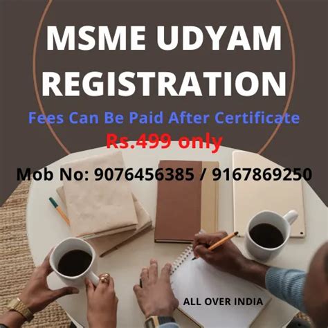 Udyog Aadhaar Registration Msme Manufacturing At ₹ 499 Certificate In Mumbai