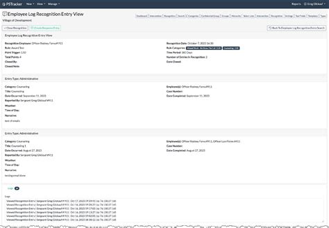 Managing Intervention And Recognition Entries Pstracker