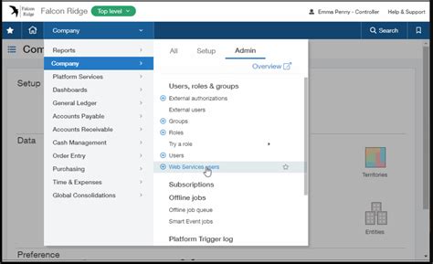 Creating Web Service Credentials In Sage Intacct Using The Role Based