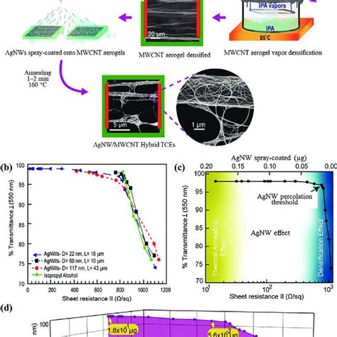 A Fabrication Process For Flexible Agnwmwcnt Hybrid Tces B Download Scientific Diagram