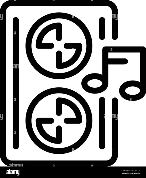 Audio Player Icon Outline Audio Player Vector Icon For Web Design Isolated On White Background