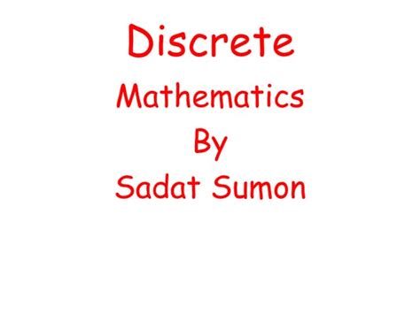 Intro To Discrete Mathematics Pdf