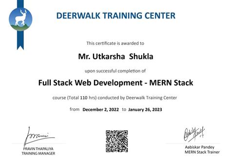utkarsha shukla on linkedin mern stack course completion certificate