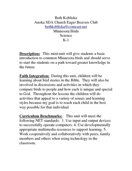 Minnesota Birds Lesson Plan For Kindergarten 1st Grade Lesson Planet