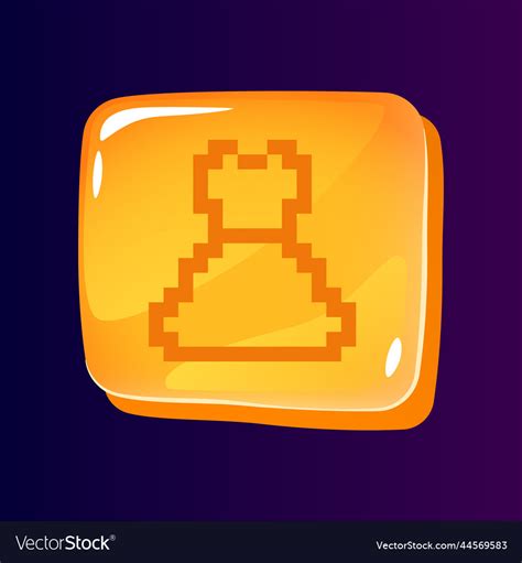 Dress Glossy Ui Button With Pixelated Icon Vector Image