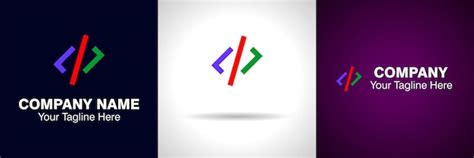 Premium Vector A Computer Language Coding And Code Logo