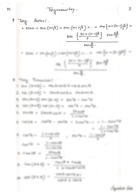 Solution Trigonometry Functions And Advanced Trigonometry Formulas