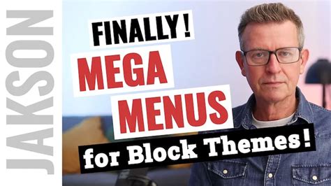 create a mega menu in wordpress core blocks only jakson
