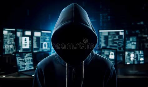 hacker in hoodie dark theme cybersecurity vulnerability generative ai