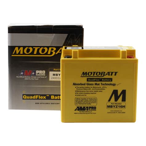 Motobatt Battery Quadflex Agm Mbyz16 H Rms Performance