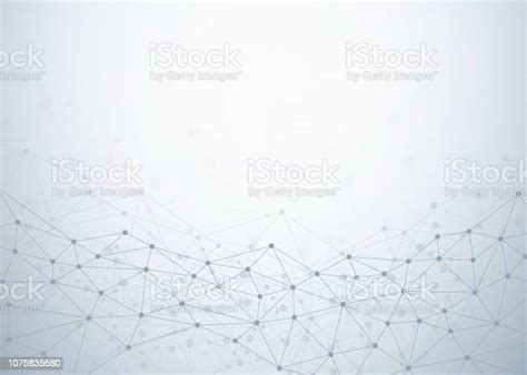 기술 배경 점 들과 라인 연결을 추상화 합니다 데이터 및 기술 개념입니다 인터넷 네트워크 배경 주제에 대한 스톡 벡터 아트 및