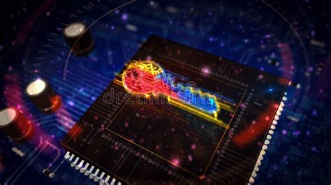 Data Encryption Digital Concept With Cyber Key Stock Illustration Illustration Of Encryption