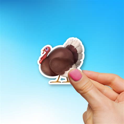 🦃 Turkey Emoji Sticker Die Cut Multiple Sizes