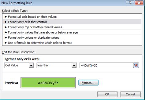Conditional Formatting Sage Intelligence