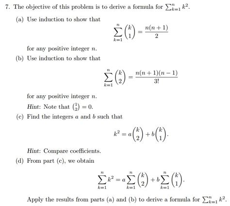 Solved 7 The Objective Of This Problem Is To Derive A Chegg Com
