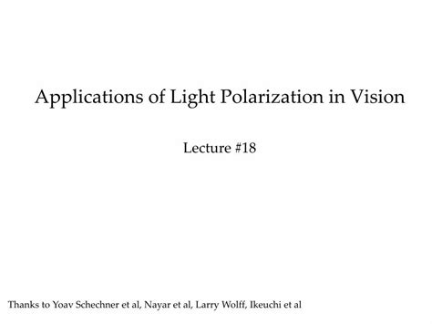 Pdf Applications Of Light Polarization In Vision Dokumentips