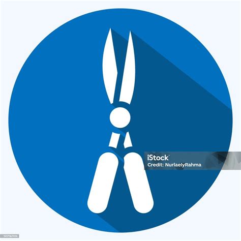 아이콘 가위 정원 기호에 적합합니다 긴 그림자 스타일 편집 가능한 간단한 디자인 디자인 템플릿 벡터 간단한 그림 가위에 대한 스톡 벡터 아트 및 기타 이미지 Istock