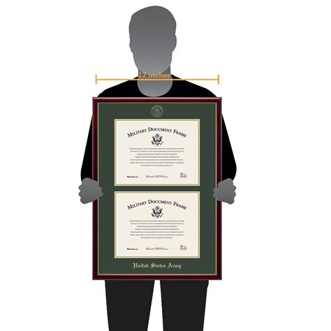 United States Army Double Certificate Frame In Galleria Item 126584