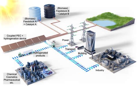 Illustration Of The Solar Driven Coupled Photoelectrochemical And