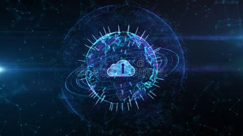 Secure Data Network Digital Cloud Computing Cyber Security Concept