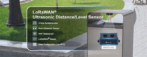 Milesight Em310 Lorawan® Ultrasonic Distance Level Sensor Iotnvr Us