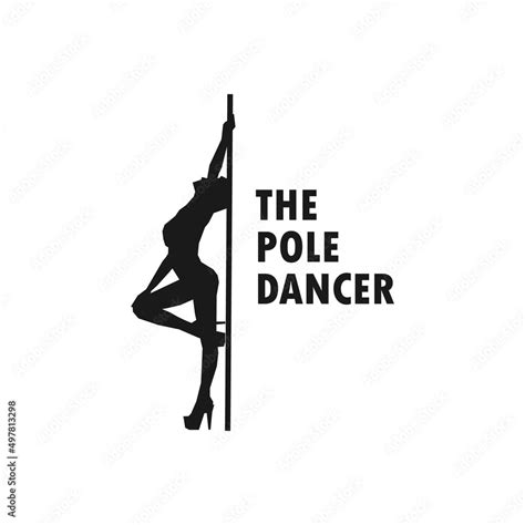 Sexy Pole Dancer Pose Simple Black Vector Silhouette Illustration Stock Vector Adobe Stock