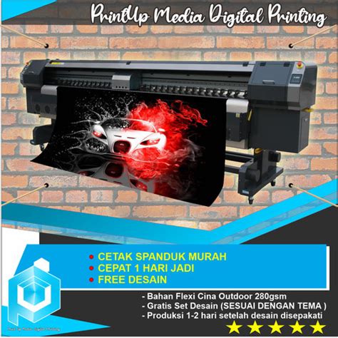 Jual Cetak Spanduk Banner Baliho Pamplet Meteran Free Desain 100 X 50