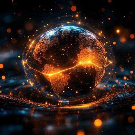 Visualizing Global Web Networks In 3d Stock Illustration Illustration Of Globe Nodes 382723586