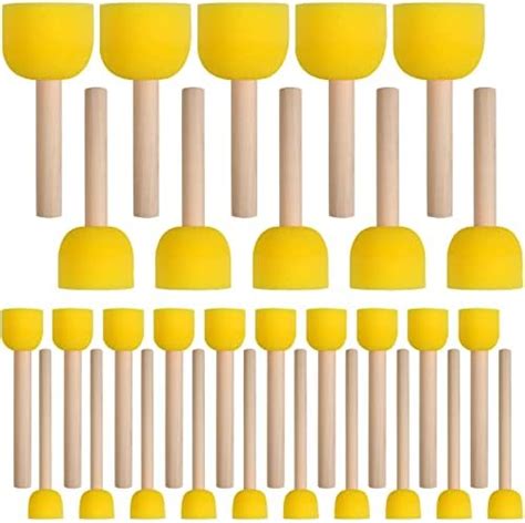 Amazon.com: 30 Pcs Round Sponges Brush Set, Round Sponge Brushes for Painting, Paint Sponges for ...