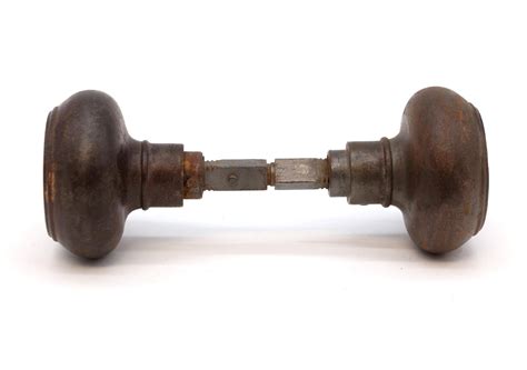 Emblematic Cast Iron Ywca Door Knob Set 2 Knobs Spindle For Sale At