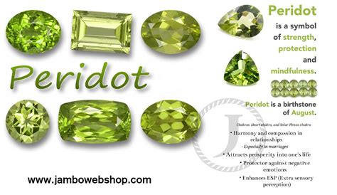 Peridot Color Chart