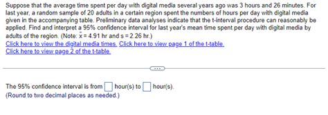 solved suppose that the average time spent per day with