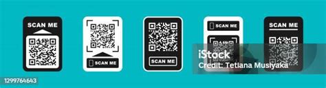 스마트 폰에 대한 Qr 코드 스캔 Qr 코드 프레임 벡터 집합입니다 템플릿은 스마트 폰에 대한 나에게 Qr 코드를 스캔합니다 모바일 앱 결제 및 전화에 대한 Qr 코드