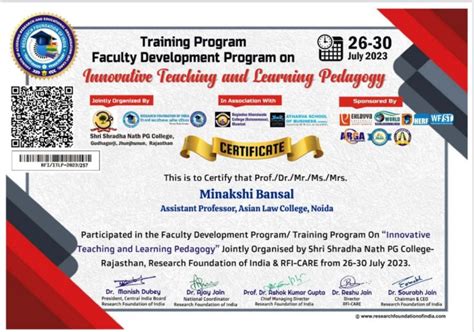 Facultydevelopmentprogram Education Teachingexcellence… Minakshi Bansal