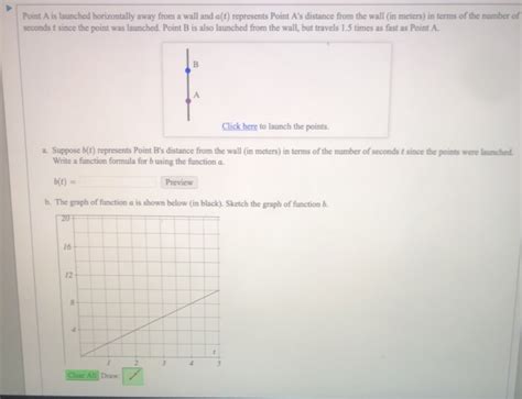 Solved Point A Is Launched Horizontally Away From A Wall And