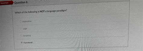 solved question 6 which of the following is not a language