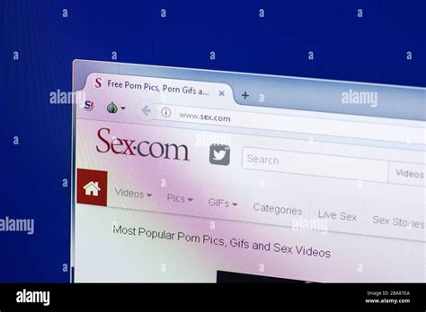 Ryazan Russia April 29 2018 Homepage Of Sex Website On The Display Of PC Sex Com