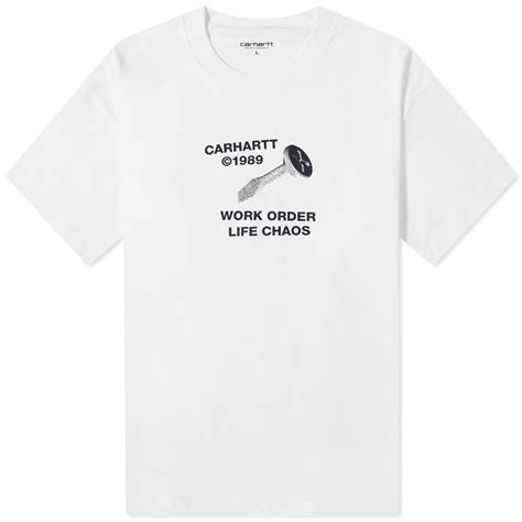 Carhartt Wip Strange Screw Tee White End Us