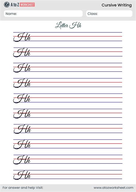 25 Free Cursive Writing Worksheets Pdf A To Z Worksheet