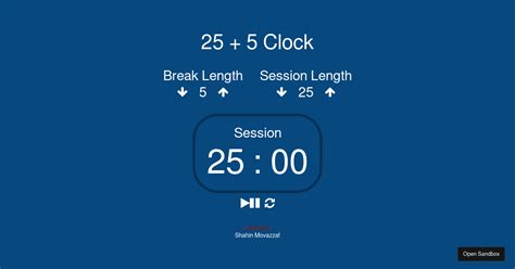 25 5 Clock Codesandbox
