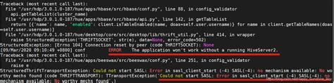 Hue Could Not Start Sasl Error In Saslclientstart 4 Sasl 4 No