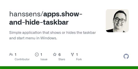 GitHub Hanssens Apps Show And Hide Taskbar Simple Application That Shows Or Hides The Taskbar