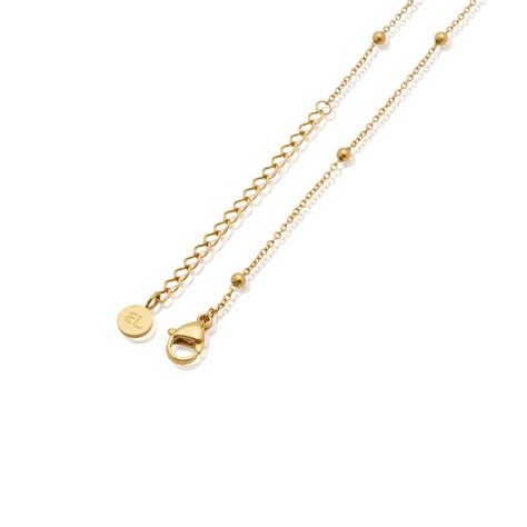 Mini Letter Sphere Chain Necklace Gold Abbott Lyon Us