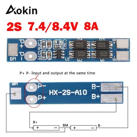 2s 7 4v 8a Li Ion 18650 Lithium Battery Charger Protection Board 8 4v Overcurrent Overcharge