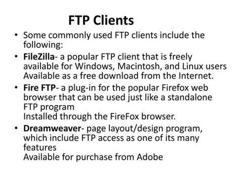File Transfer Protocol PPT