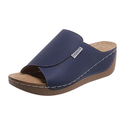 Fukaraa Summer Orthotic Sandals Women Leather Arch Support Platform