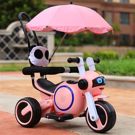 어린이용 충전식 전기 오토바이 세발 자전거 어린이용 오토바이크 아기 장난감 가벼운 음악 유아 운전 자동차 신제품