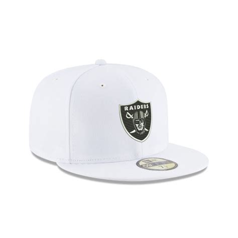 Las Vegas Raiders White 59fifty Fitted Hat New Era Cap